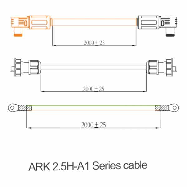 Wiring for Growatt ARK High voltage battery | Radiant green