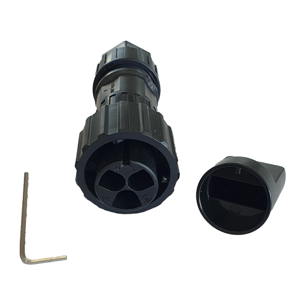 Growatt AC connector 1 fase zwart - Stralendgroen
